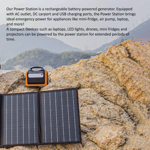 Rolling Power – RP600W Portable Power Station with 595Wh LiFePO4 ...